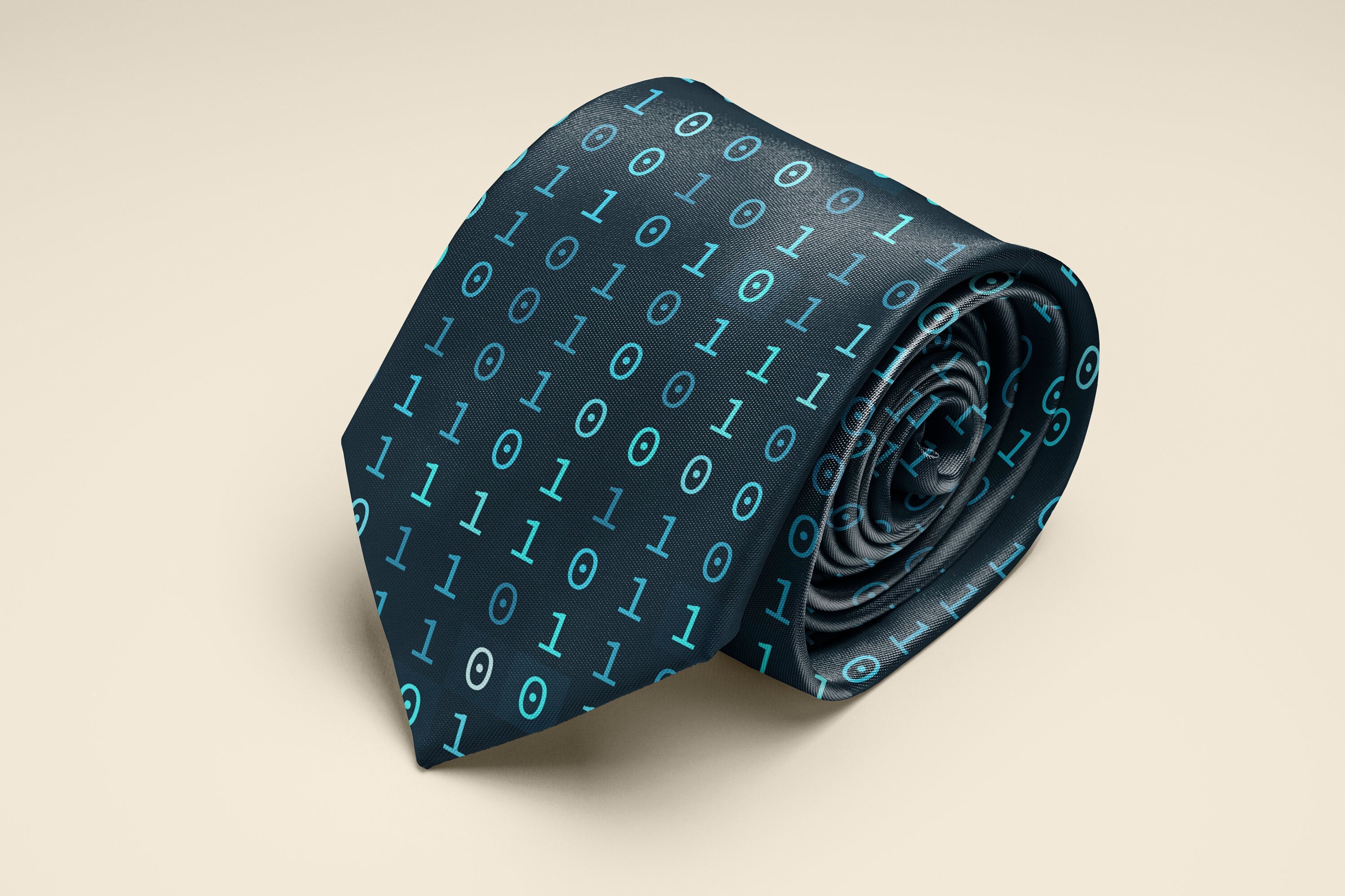 Computer Binary Code Tie Gift for Him, Computer Science Gift for ...