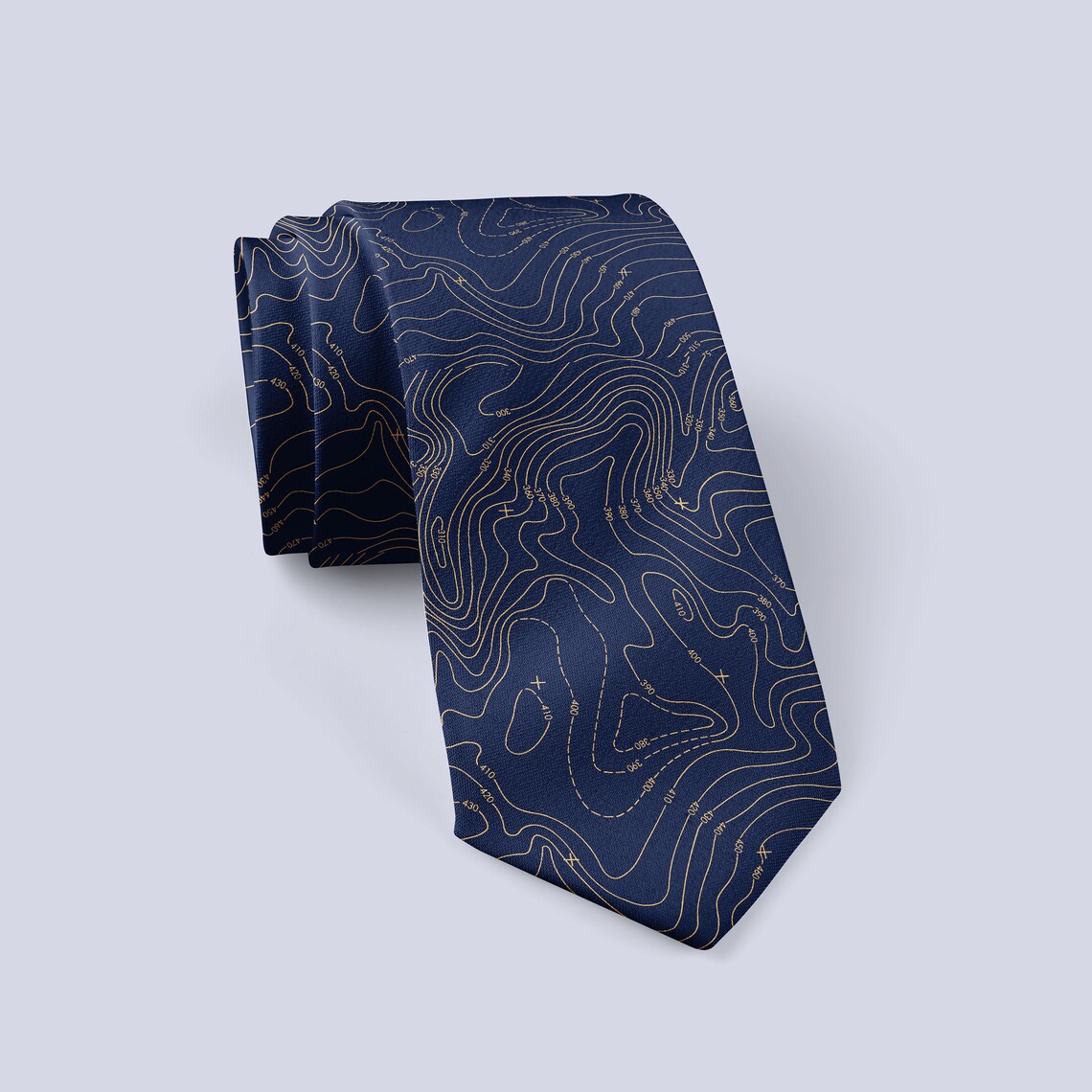 Contour Map Necktie Topographic Map Tie Gift for Hiker - Etsy