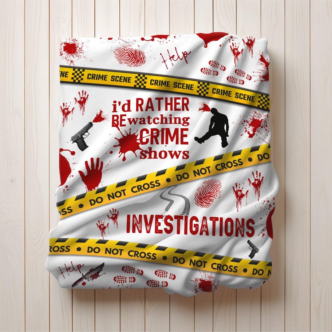 True Crime Blanket for Mother's Day, True Crime Gifts, Crime Scene ...