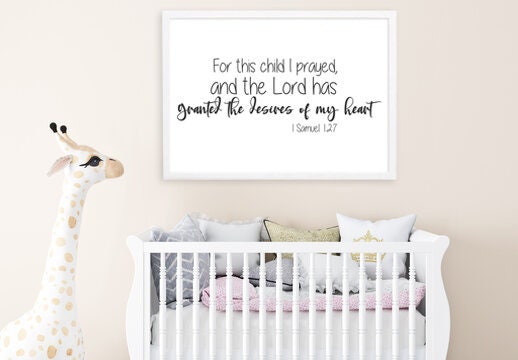 For This Child I Have Prayed Sign Poster Nursery Room Poster - Etsy