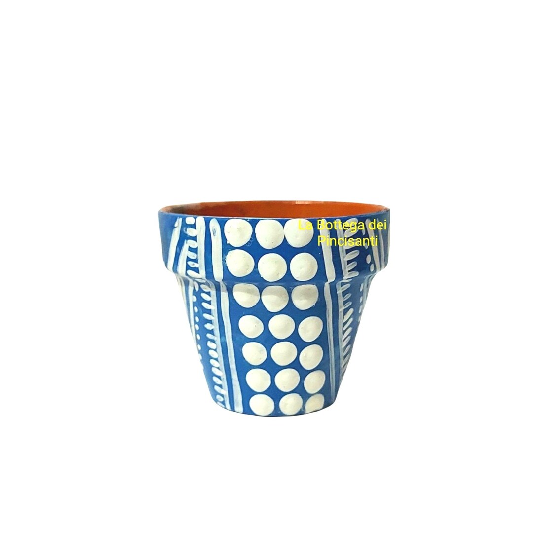 Terracotta Planter With Hand-painted Sicilian Designs in Relief ...