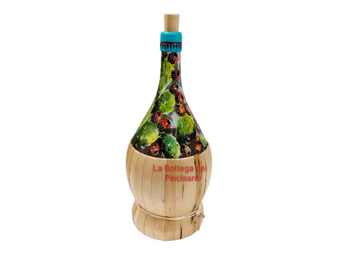 Sicilian, Hand Painted Bottle, Authentic Sicilian Glass Bottle ...