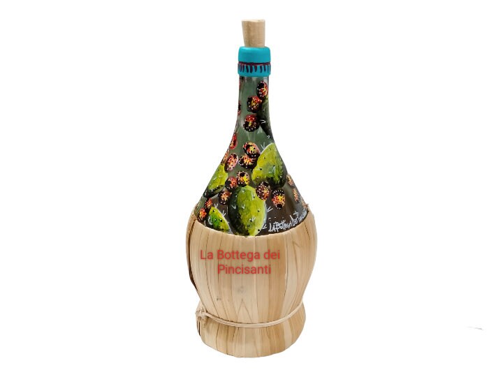 Sicilian, Hand Painted Bottle, Authentic Sicilian Glass Bottle ...