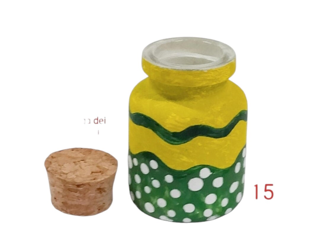 Small Hand-painted Glass Bottles, Placeholders, Wedding Favors ...