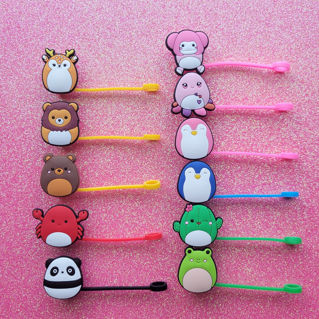 Animal Straw Topper / Straw Cover / Squish Straw Topper / Squish Straw ...