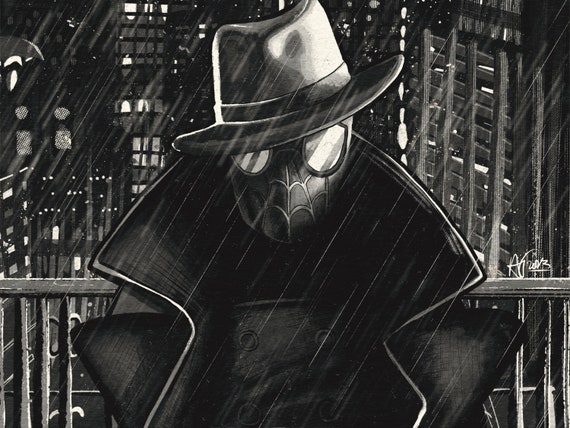 How To Draw Spiderman Noir