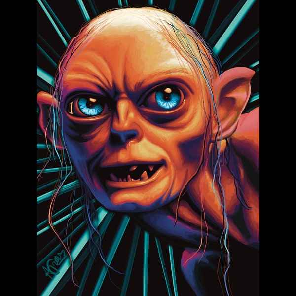 Gollum Poster - Etsy
