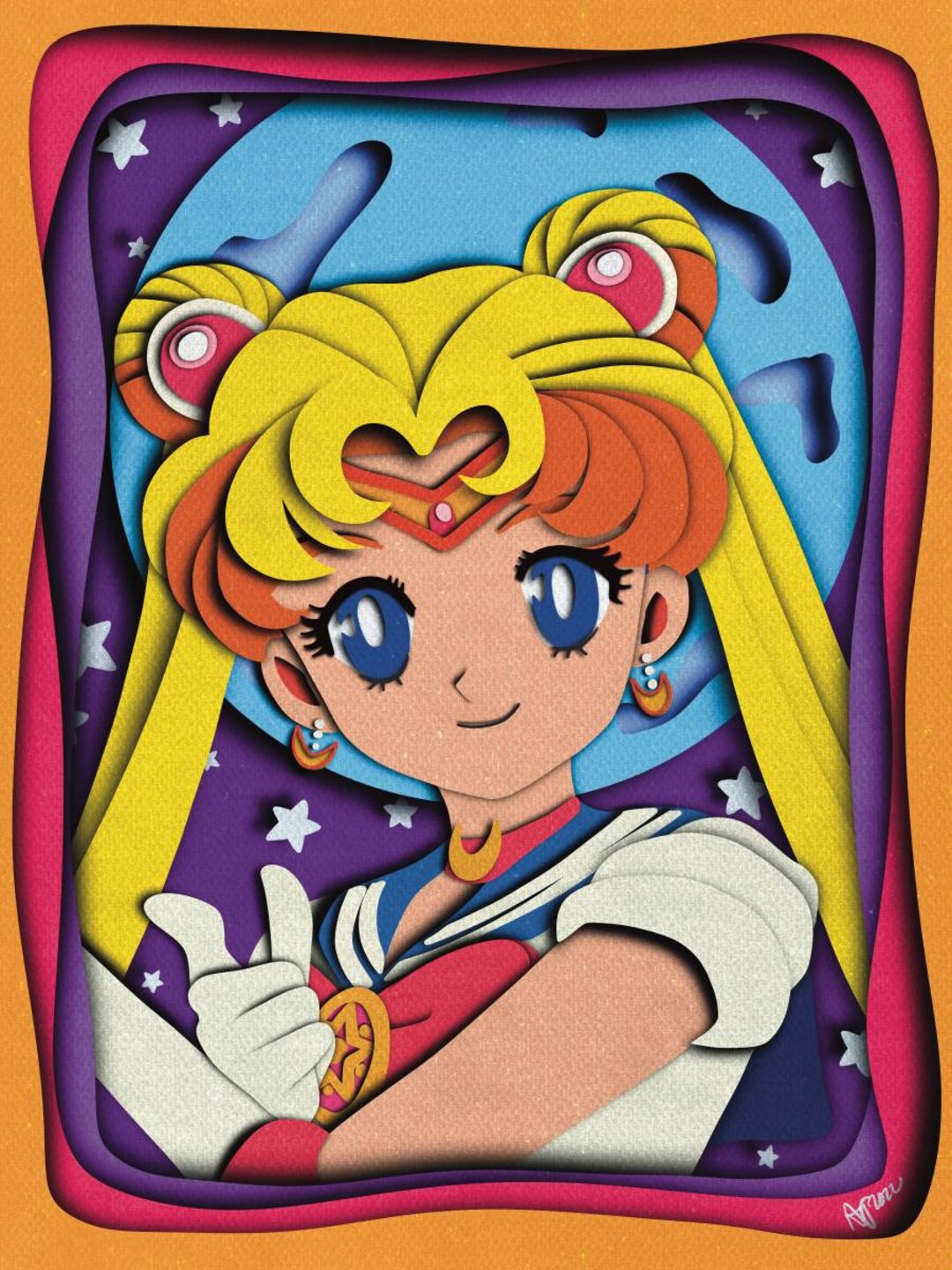 Sailor Moon Poster Anime Art Print Sailor Moon Art - Etsy
