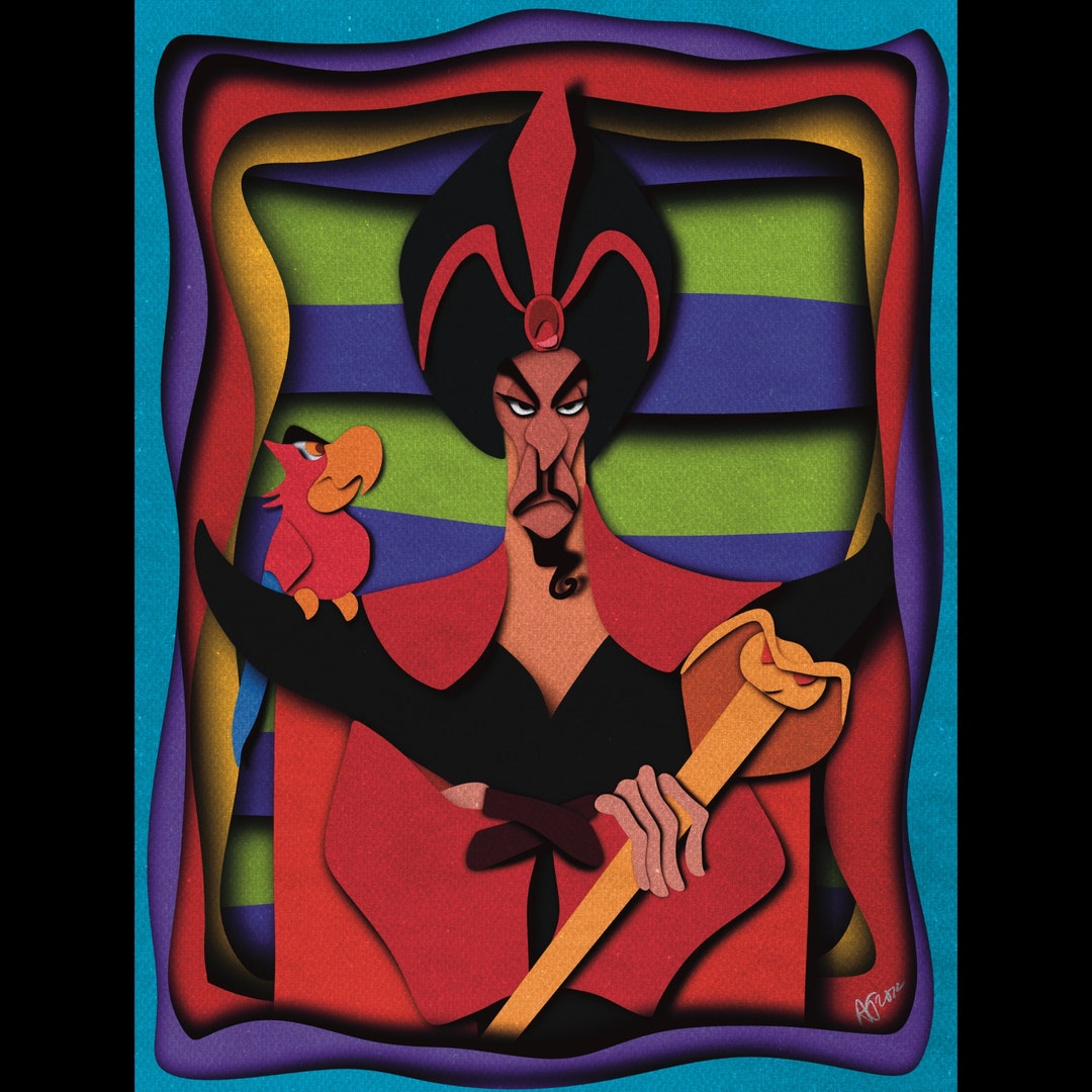 Disney Villains Jafar Aladdin Poster Cartoon Dorm Room Artwork Multiple ...