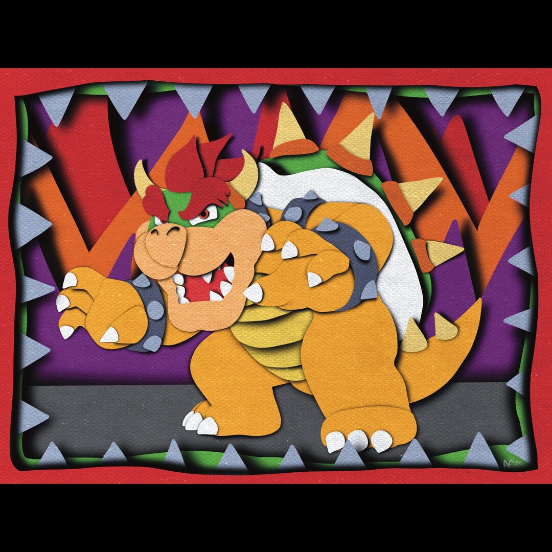 Bowser Art Print: Mario Villain, Gaming Poster - Etsy