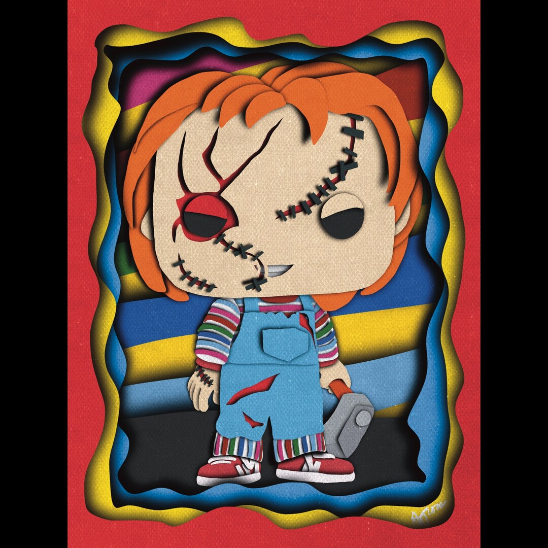 Chucky Scary Doll Art Horror Villain Dorm Room Poster Art Print ...