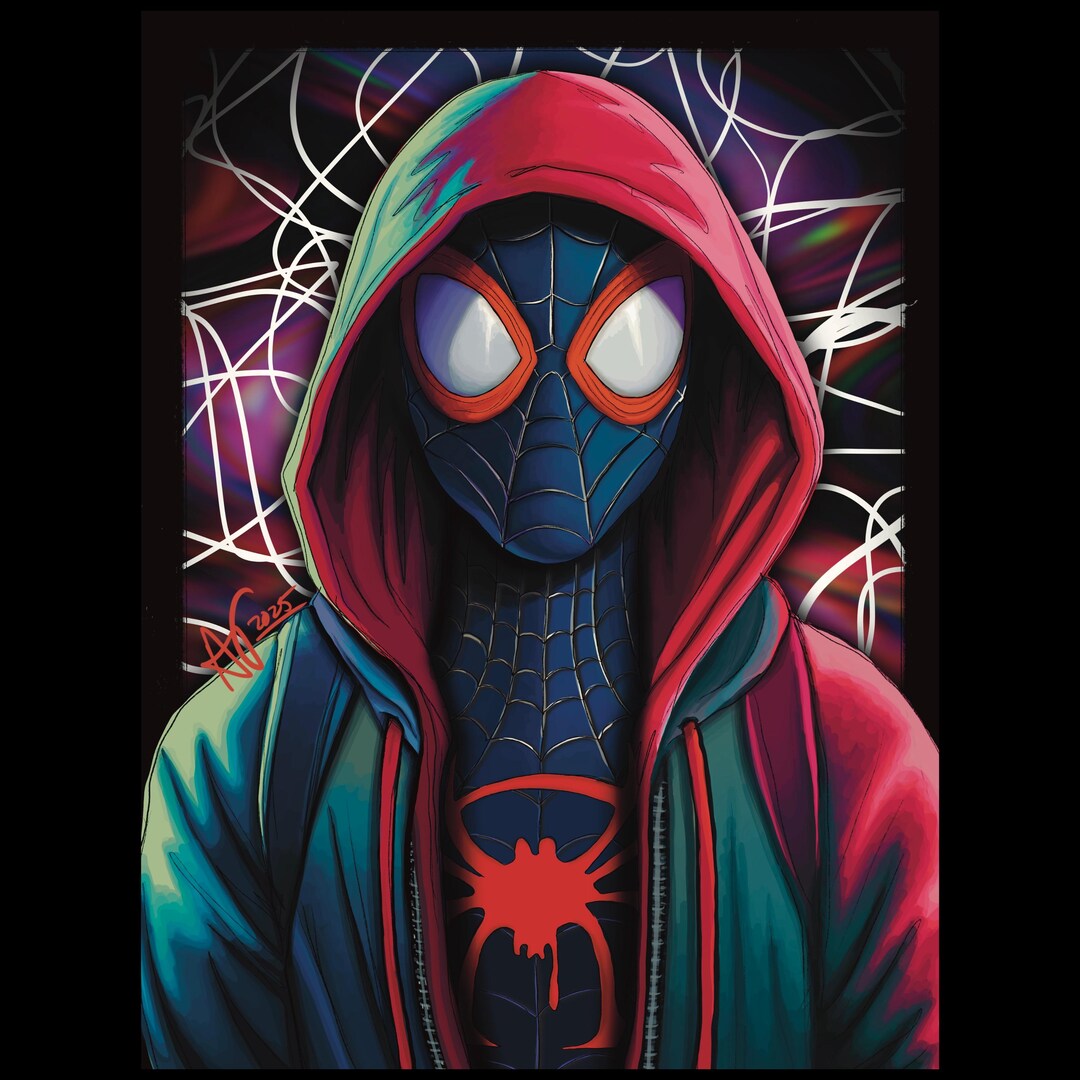 Spider-man Miles Morales Art Print: Spiderverse Poster - Etsy