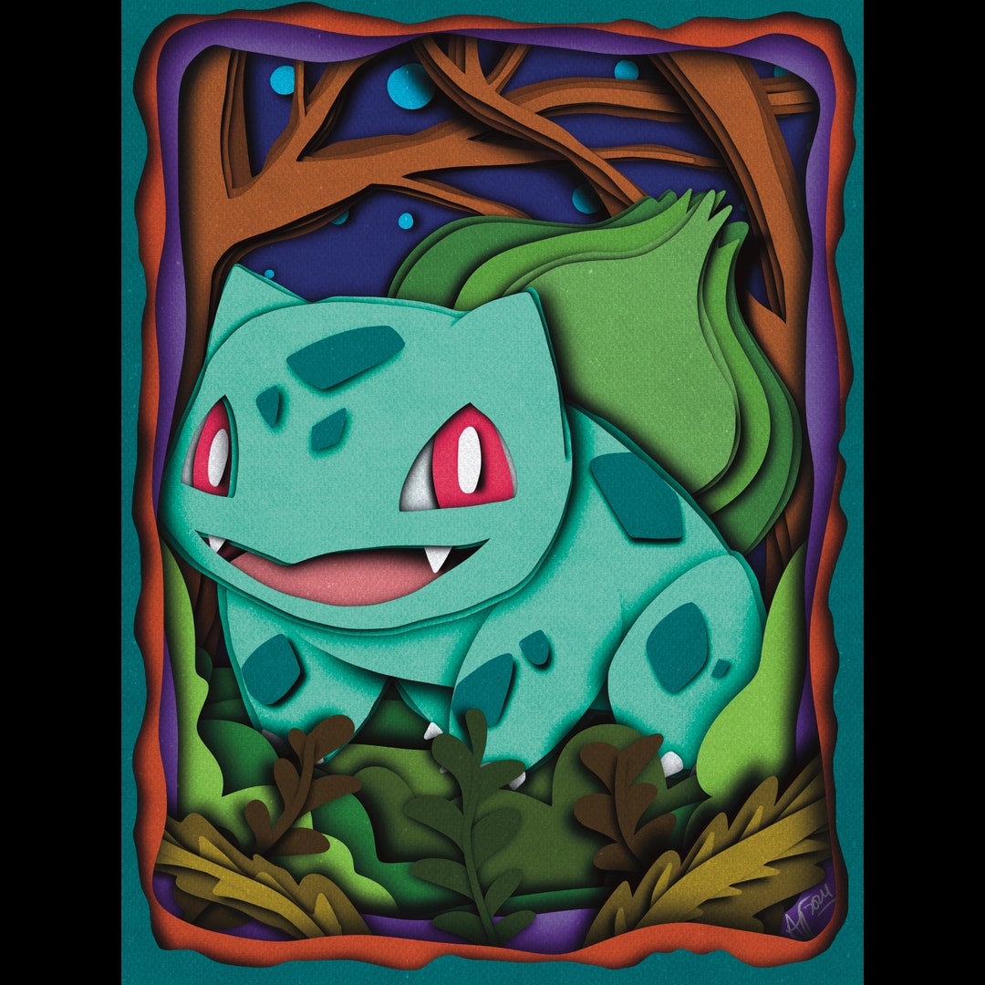 Bulbasaur Pokemon Anime Art Print Poster, Multiple Size Options - Etsy
