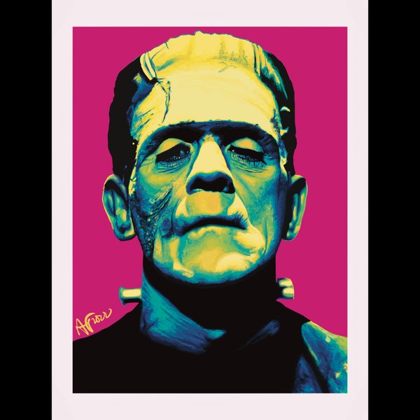 Frankenstein Art - Etsy