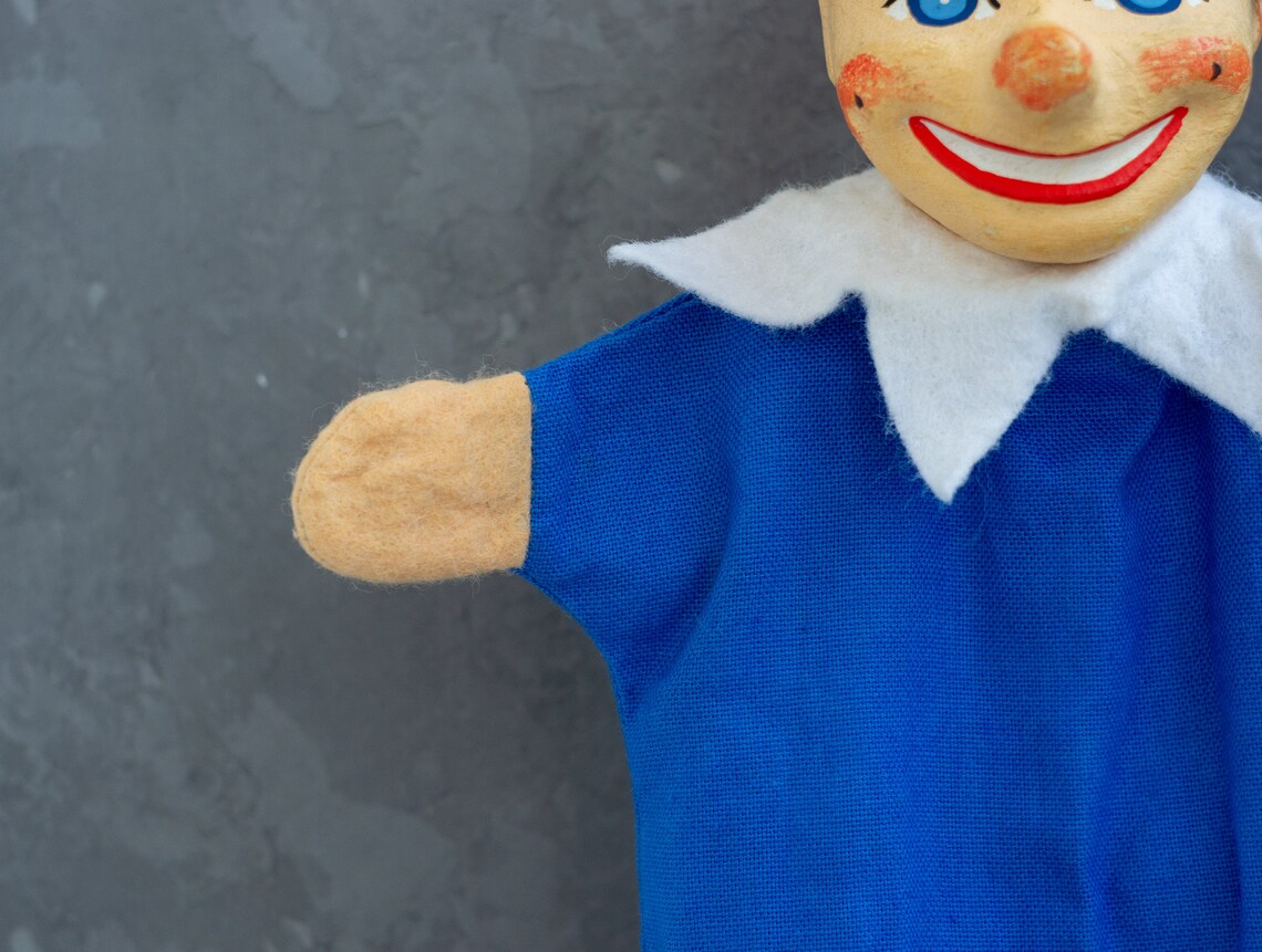 Pappmaché Narr Handpuppe Narr Handpuppe Kasper | Etsy