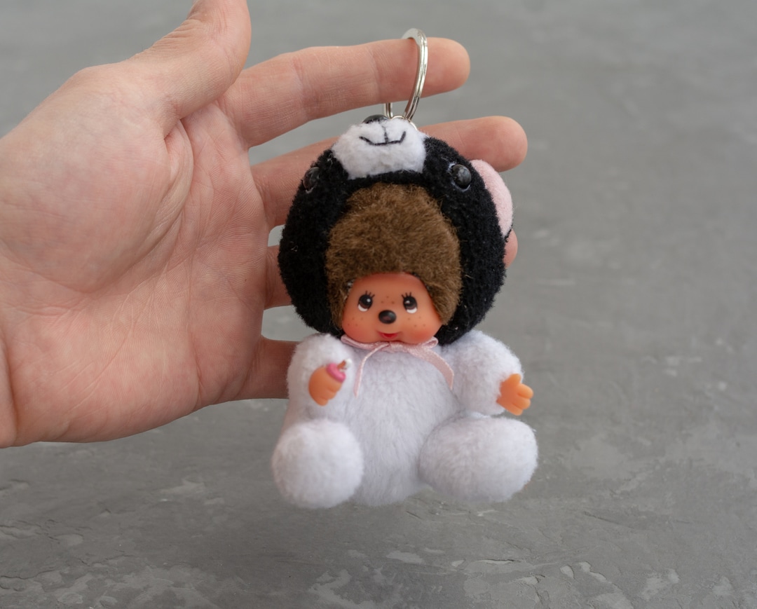 Vintage Keychain Small Plush Dog Monchhichi 4.1 In Monchichi - Etsy