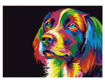 Paint by Number Dog - Etsy