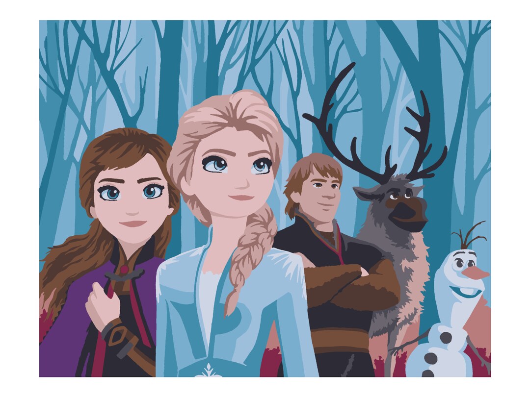 Paint by Numbers Kids PDF, Easy Printable Cute Princess Painting by ...