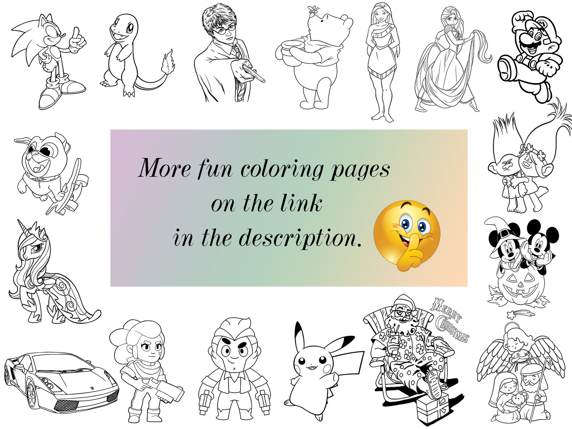 Coloring Pages for Kids PDF / Cute Coloring Book / Printable Easy ...