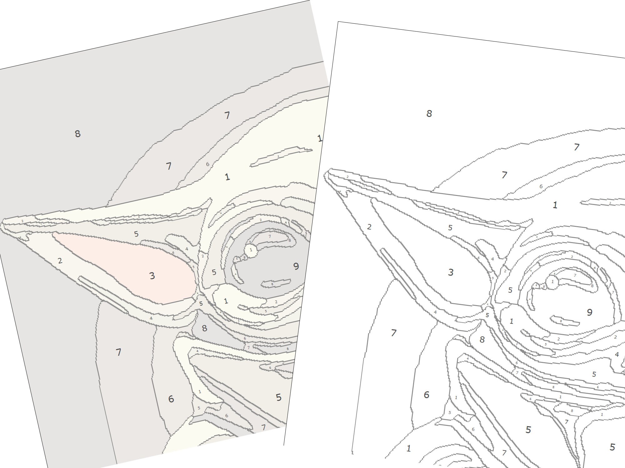 Painting by the Number PDF, for Adults Kids Printable Cute Paint by ...