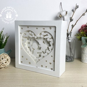 Mothers and Baby Shadow Box SVG Template- Paper Cut Lightbox Template ...