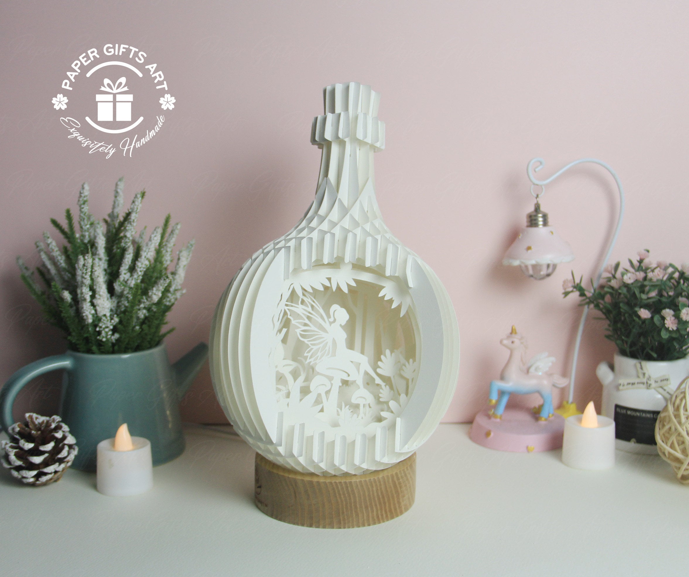 Fairy in Bottle Pop up 3D - Fairy Sphere Popup - Fairy Paper Cutting ...