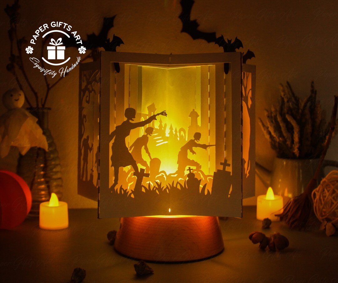 Book Star Lantern Halloween Zombie, Star Paper Craft, Popup Card 3d ...