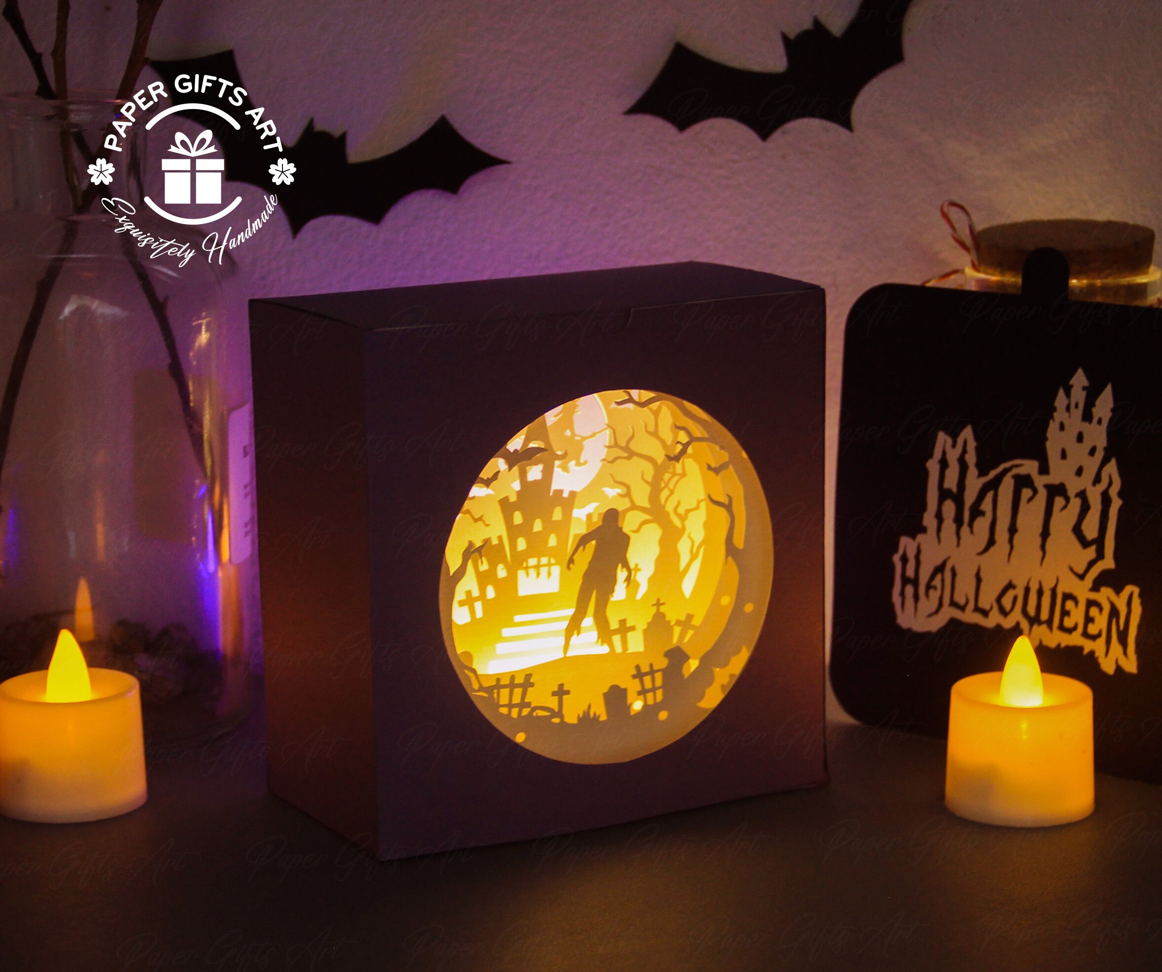 My Stery Box Flat Folding Halloween Zombie Halloween Treat Box ...