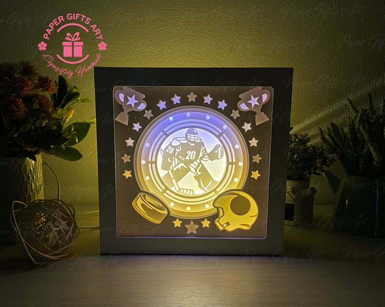 Rugby Shadow Box,sports Lightbox SVG Template Digital Template Paper ...