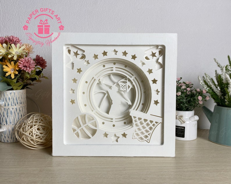 Basketball Shadow Box,sports Lightbox SVG Template Digital Template ...