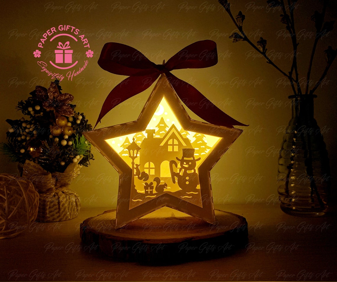 Combo 3 Star SVG Paper Cut Star Template for Merry Christmas - Etsy