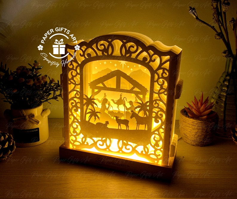 Nativity of Jesus Pop-up Card 3D - Template Files - SVG Files - Digital ...