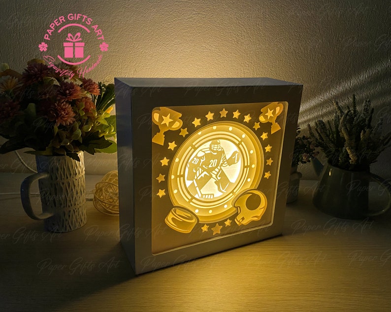 Rugby Shadow Box,sports Lightbox SVG Template Digital Template Paper ...