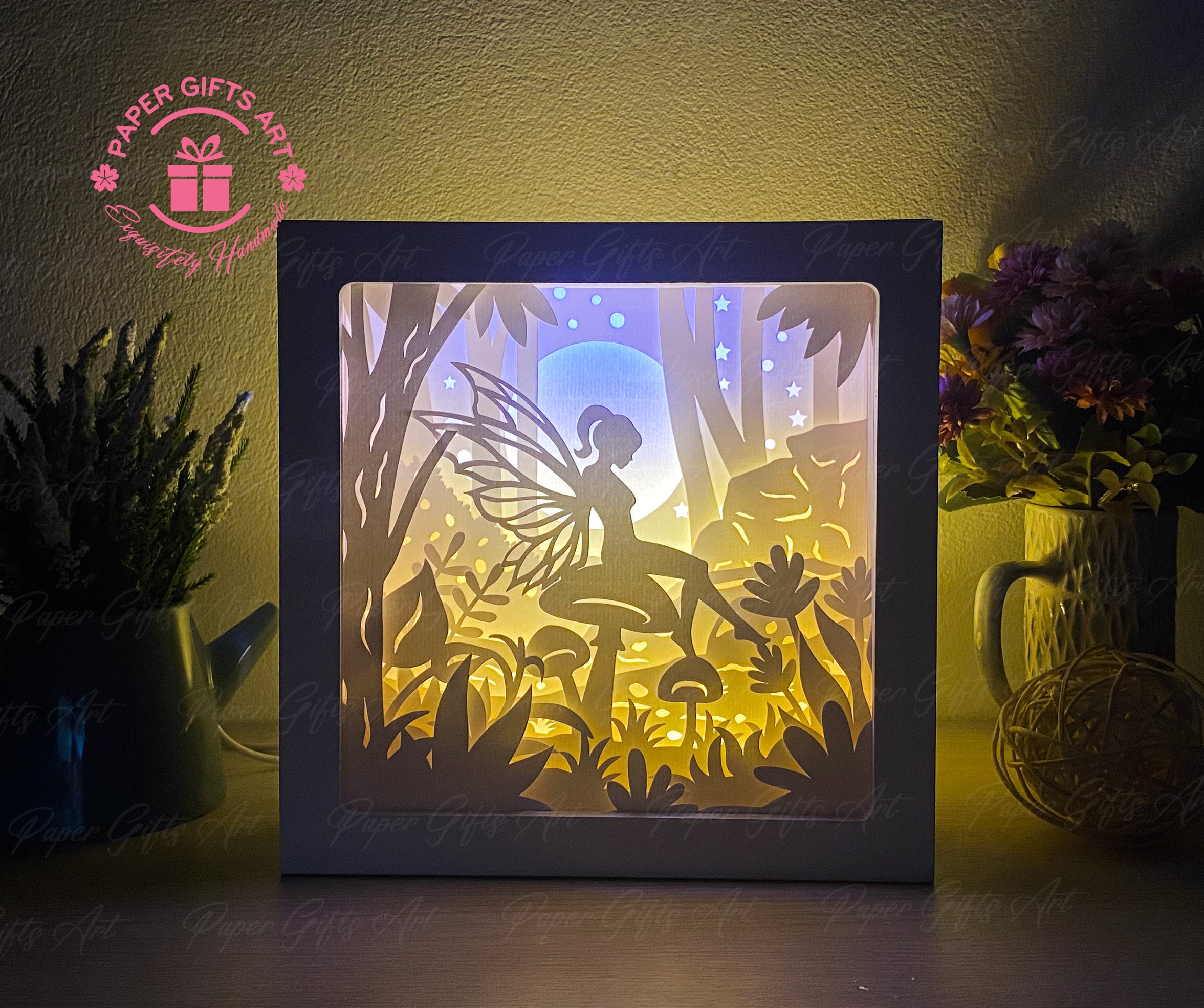 Fairy Paper Light Box DIY Paper Cut Light Box 3D Svg File - Etsy