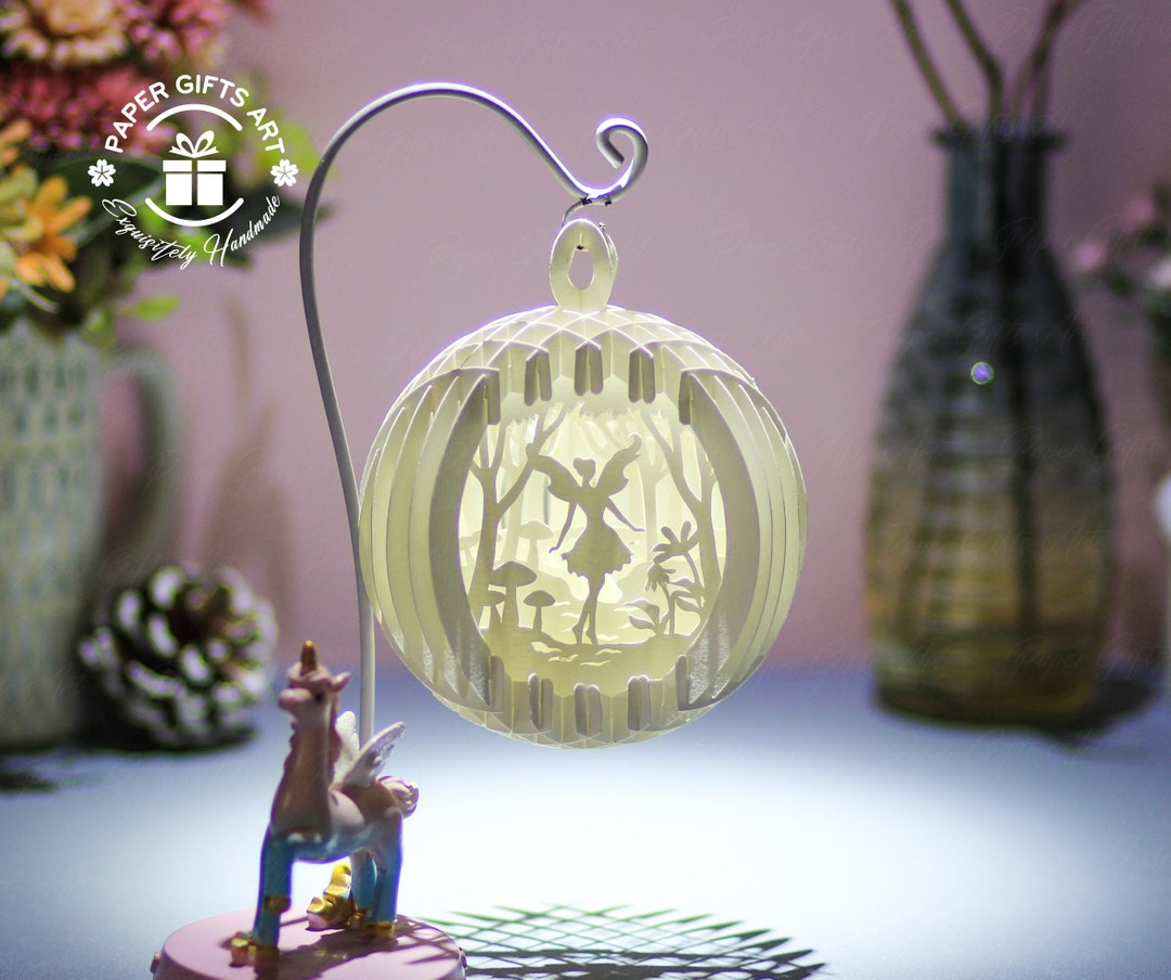 Fairy in the Forest Sphere Popup Mini Paper Cut Template - Fairy Sphere ...