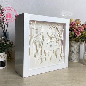 Skeletons Halloween, Paper Cut Light Box Template Files, Shadow Box ...