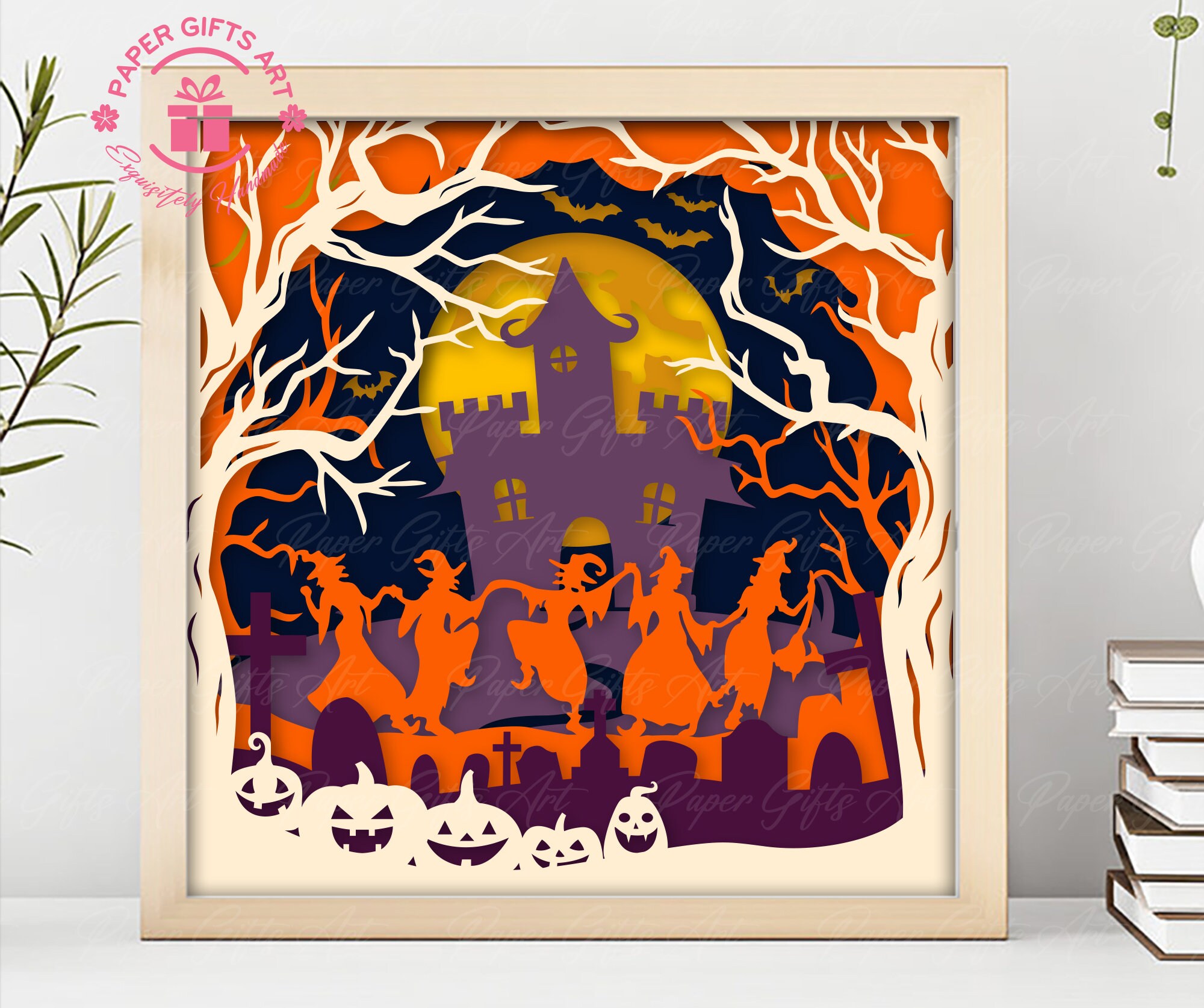 Halloween Light Box 8x8 Inch Paper Cutting Light Box Template Files - Etsy