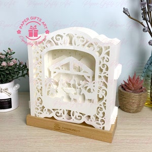 Nativity of Jesus Pop-up Card 3D - Template Files - SVG Files - Digital ...