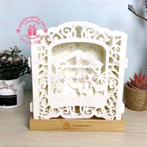 Nativity of Jesus Pop-up Card 3D - Template Files - SVG Files - Digital ...
