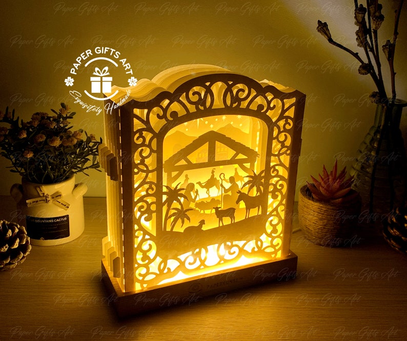 Nativity of Jesus Pop-up Card 3D - Template Files - SVG Files - Digital ...