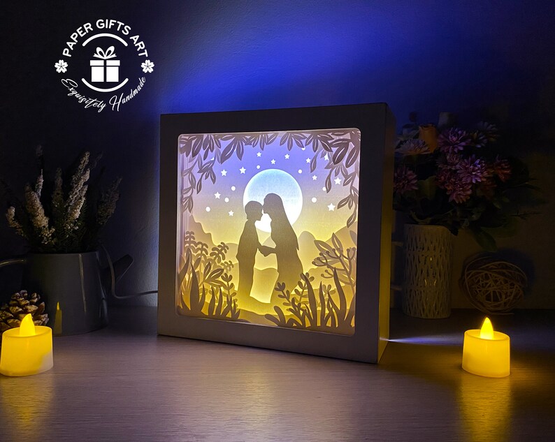 Happy Mothers Day Shadow Box SVG Template Paper Cut Lightbox Template 3D Layered, Cutting Cricut ...