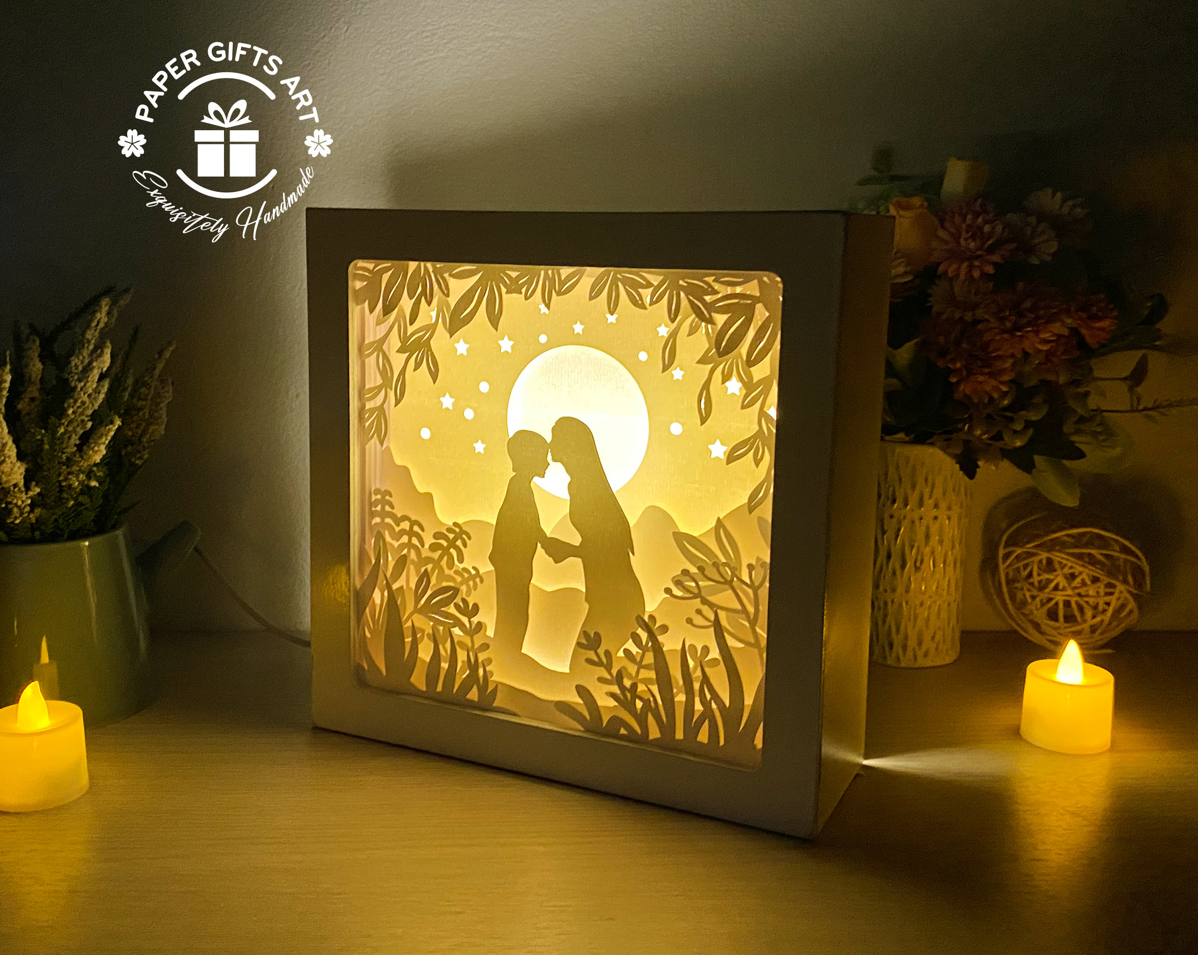 Happy Mothers Day Shadow Box SVG Template Paper Cut Lightbox Template ...