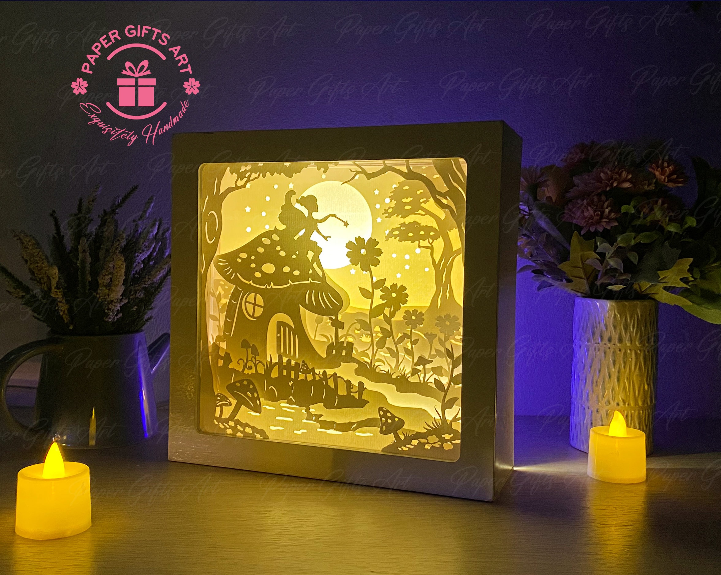 Fairy Shadow Box SVG Template Paper Cut Lightbox Template 3D Layered ...
