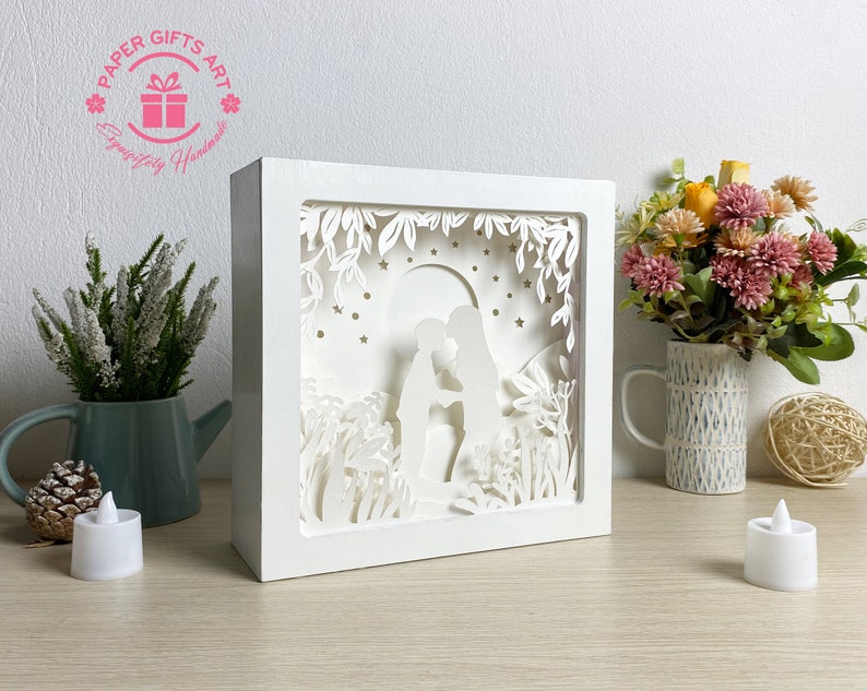 Happy Mothers Day Shadow Box SVG Template Paper Cut Lightbox - Etsy