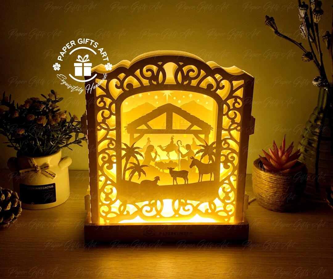 Nativity of Jesus Pop-up Card 3D - Template Files - SVG Files - Digital ...