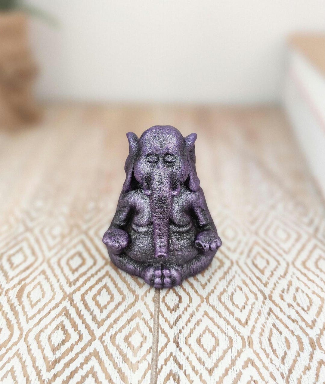 Meditating Elephant Sculpture, Meditating Animal Figure, Buddha ...