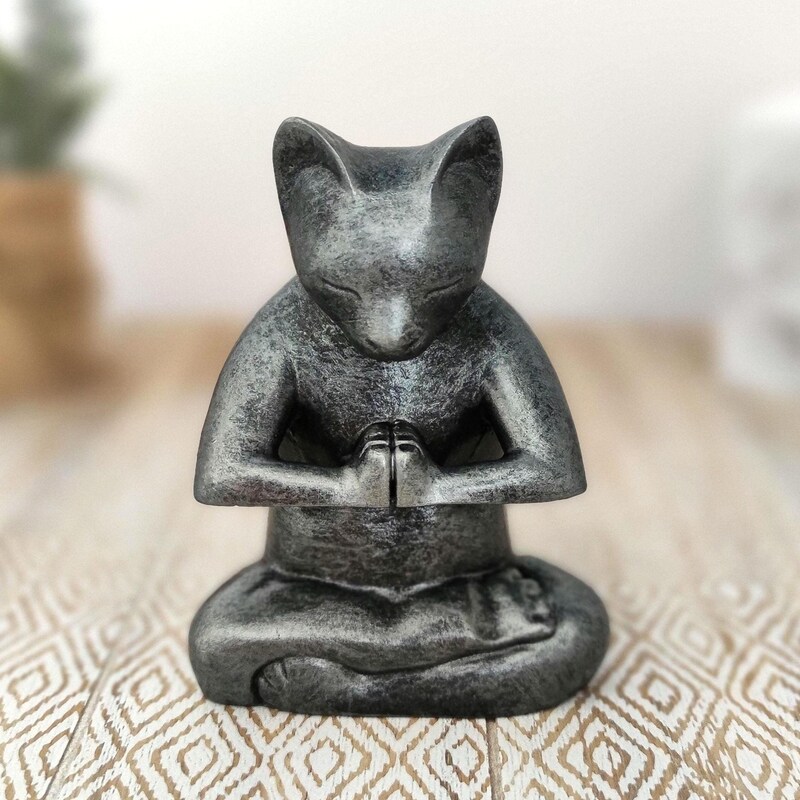 Buddha Cat Statues - Etsy