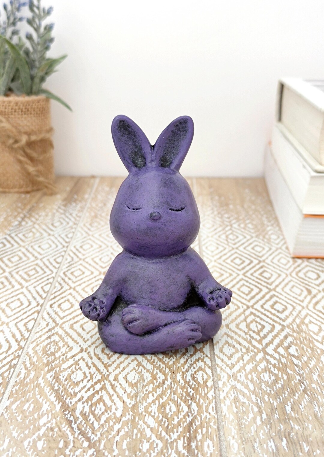 Small Yoga Rabbit Figurine, Zen Rabbit Sculpture for Yoga Decor ...