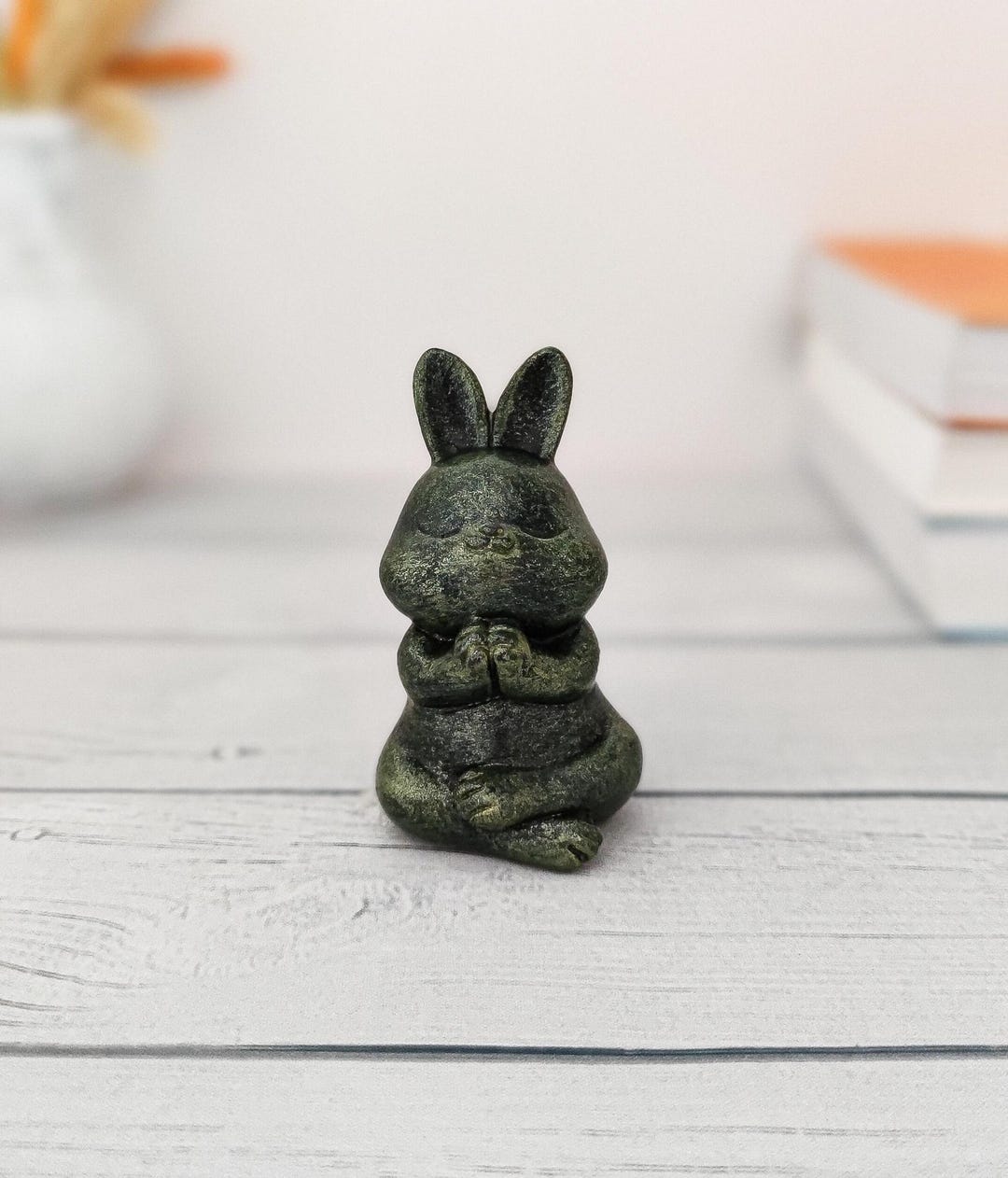 Rabbit Figure in Yoga Pose, Yoga Bunny Figurine, Handmade Rabbit ...