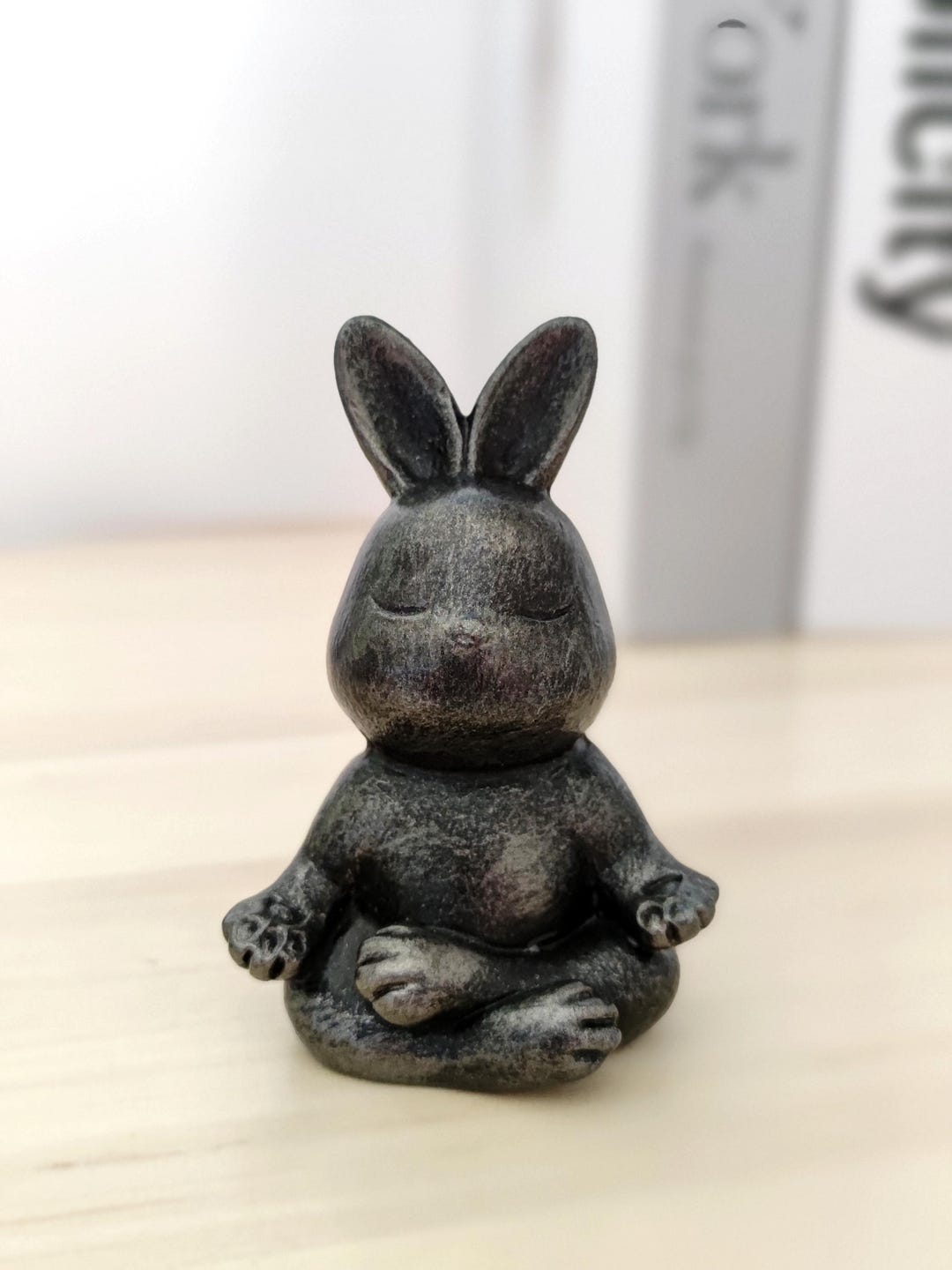 Handmade Buddha Rabbit Sculpture, Yoga Animal Figurine for Gift ...